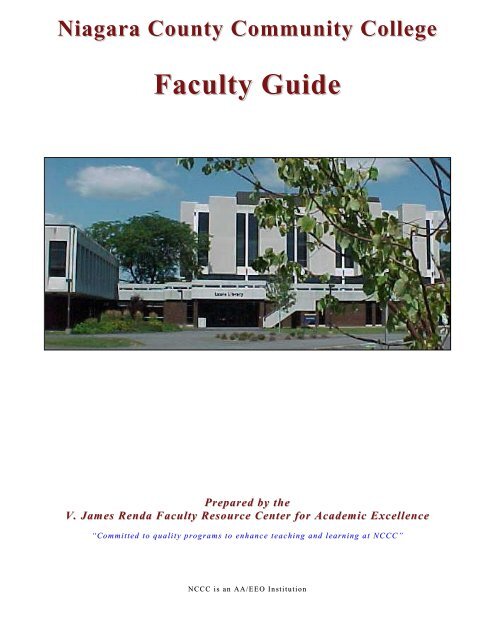 Faculty Guide - Niagara County Community College - The State ...