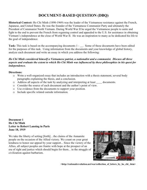 DOCUMENT-BASED QUESTION (DBQ) - AsiaPacificEd Crossings