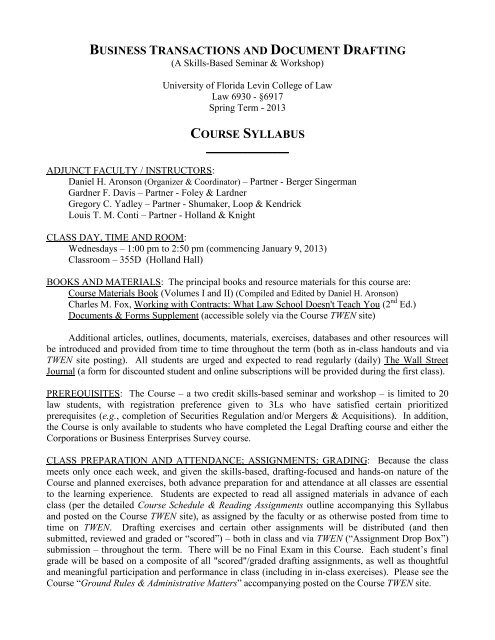 Business Transaction Documents