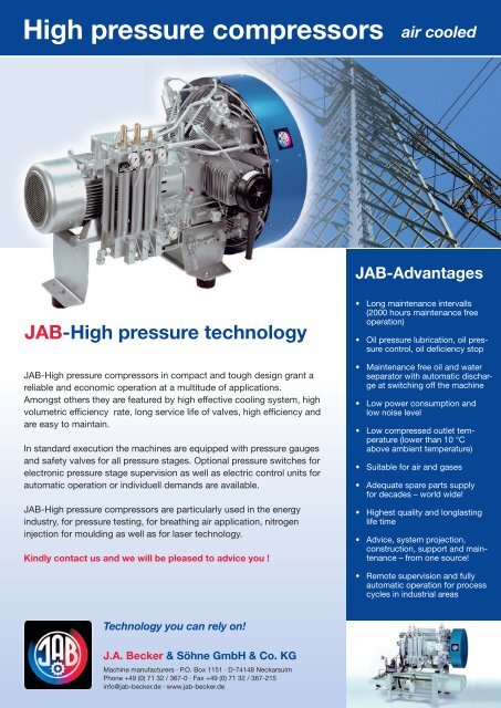 High pressure compressors.pdf - JA - Becker & Söhne