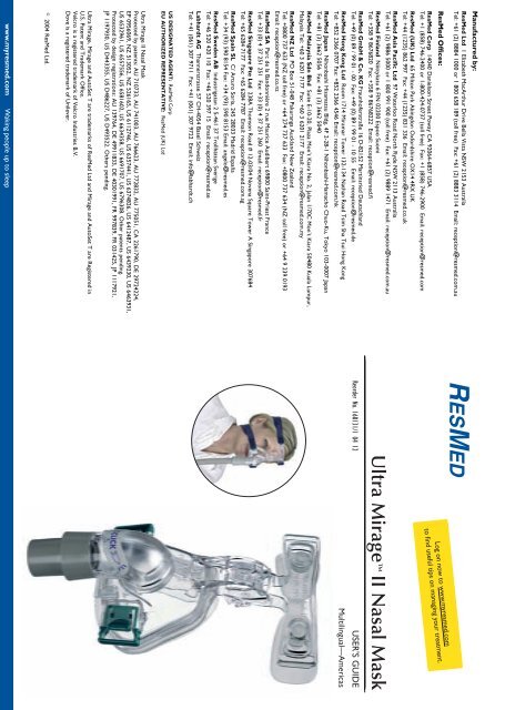 Ultra Mirage II Nasal Mask - Alpine Home Medical Equipment