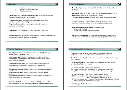 Hypothesen Hypothesen - Zml.uni-flensburg.de