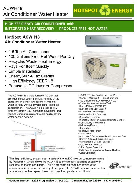 Air Conditioner Water Heater - Heat Recovery Water Heaters & Pool ...