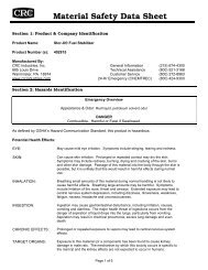 Material Safety Data Sheet - CRC Industries