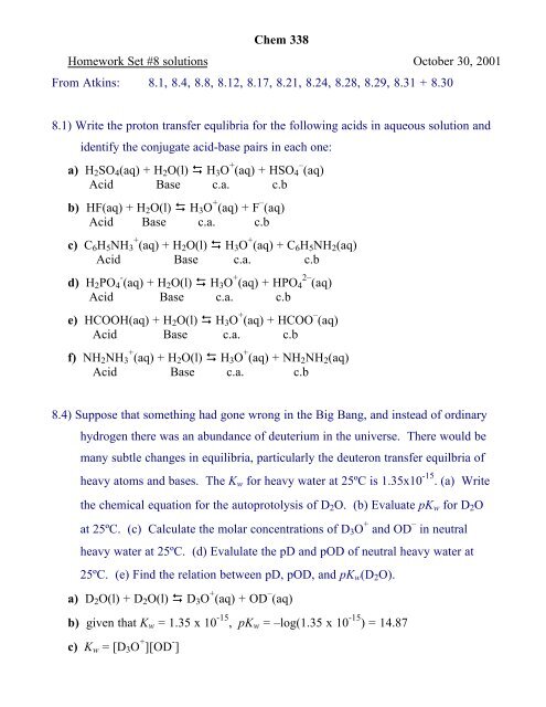 Hw 8 Solutions