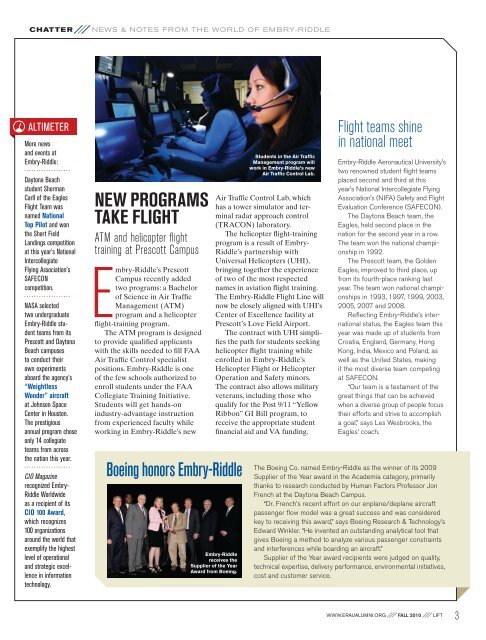 chatter - Embry-Riddle Aeronautical University Alumni