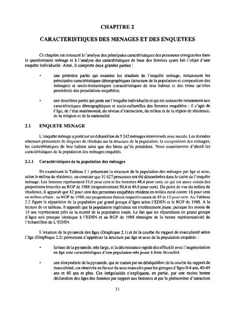 Niger Chapitre 2 - Measure DHS