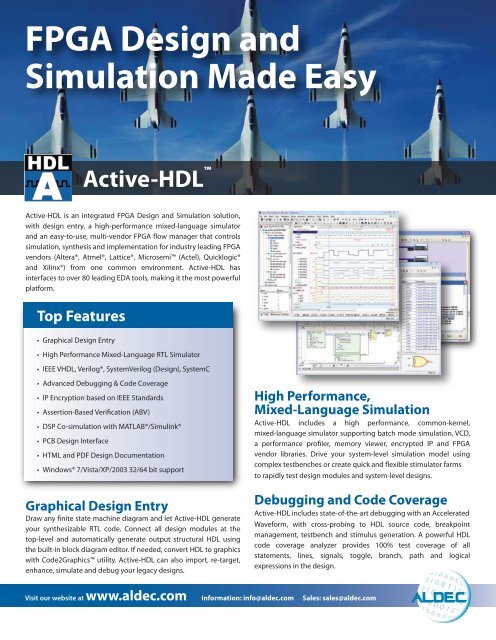 Aldec Active-HDL - GATEline