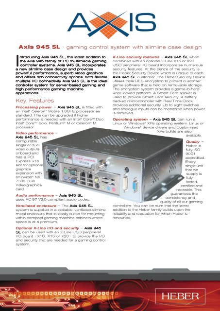 Key Features - Heber