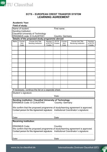 EUROPEAN CREDIT TRANSFER SYSTEM Transcript of Records