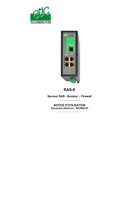 RAS-E - Etic Telecom