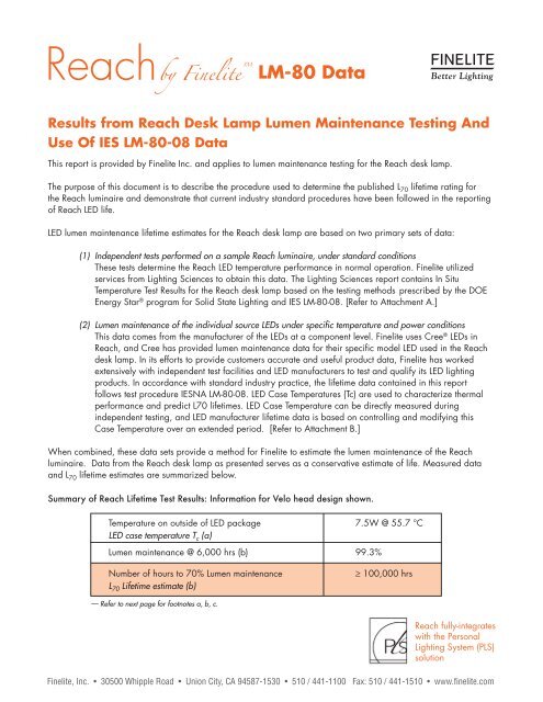Download the LM-80-08 report now - Finelite