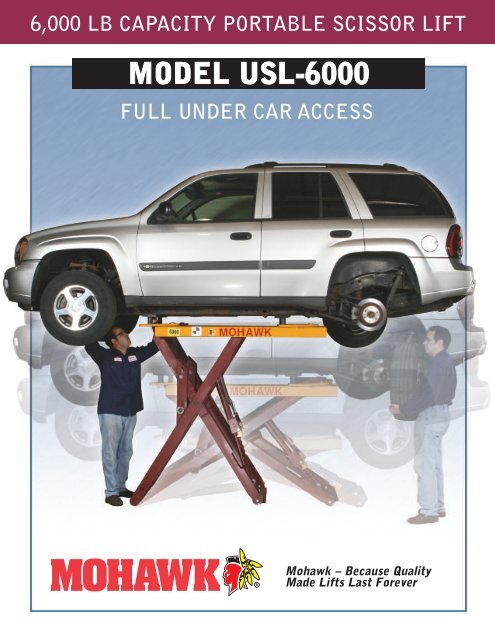 USL-6000 Scissor Lift - Mohawk Lifts