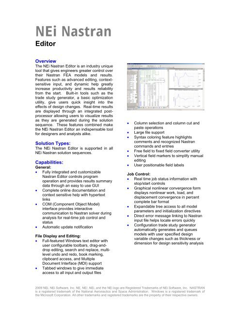 NEi Nastran Editor - NEi Software