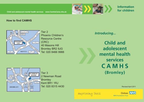Introducing Bromley CAMHS young person verion leaflet