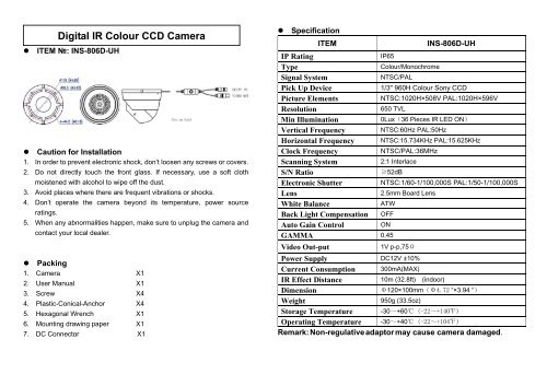 Digital IR Colour CCD Camera