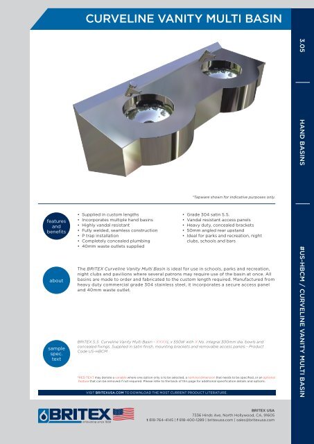 CURVELINE VANItY MULtI BASIN - Britex