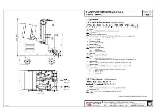 FLUID PURIFIER SYSTEMS, mobile Series IFPM ... - internormen.com
