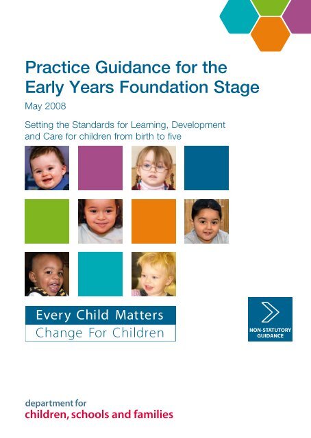 Practice Guidance For The Early Years Foundation Stage