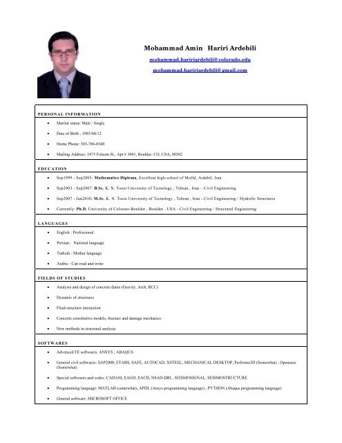 Mohammad Amin Hariri Ardebili - Association of State Dam Safety ...