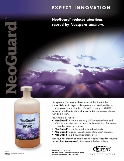 Neoguardâ ¢ Technical Information Sheet - Merck Animal Health