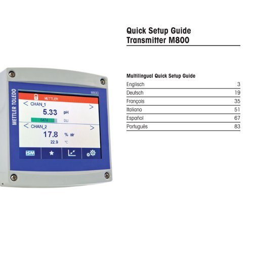 Quick Setup Guide Transmitter M800 - Mettler Toledo