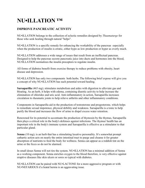 NUâ ¢ILLATION â ¢ - Thaumaturge