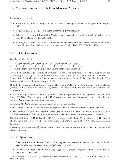 script - Algorithms in Bioinformatics