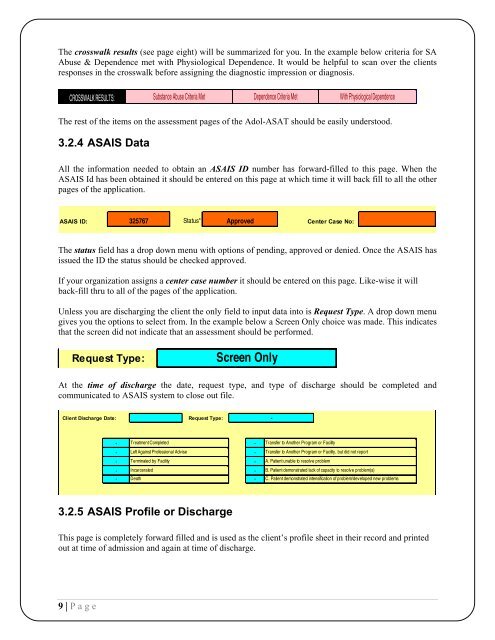 The crosswalk results (se