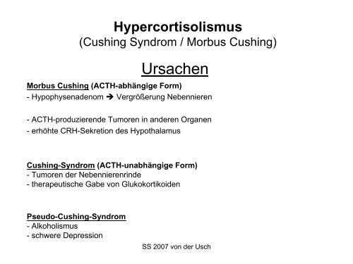 Hypercortisolismus (Cushing Syndrom 15 ... - Medistuff-Marburg