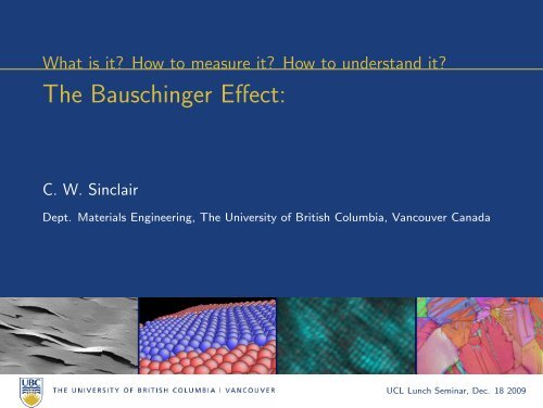 The Bauschinger Effect - Materials Engineering - University of British ...