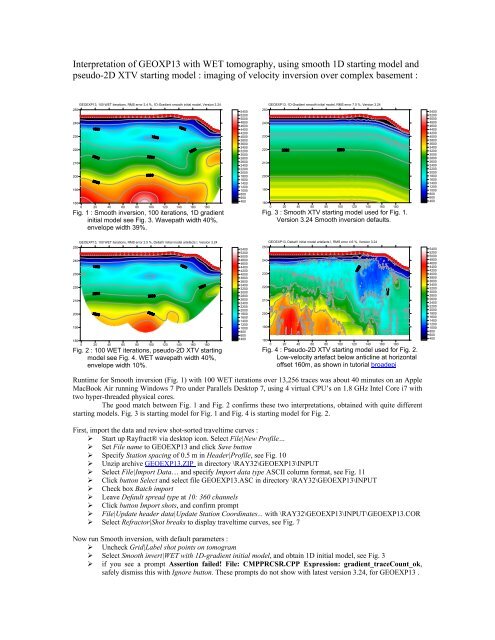 geoexp13 - Rayfract Seismic Refraction Tomography