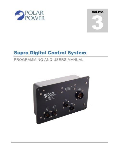 Supra Digital Control System - Polar Power Inc.