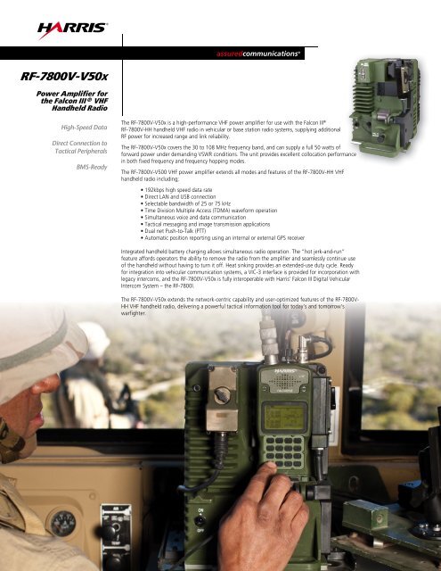 RF-7800V-V50X - Harris RF Communications - Harris Corporation