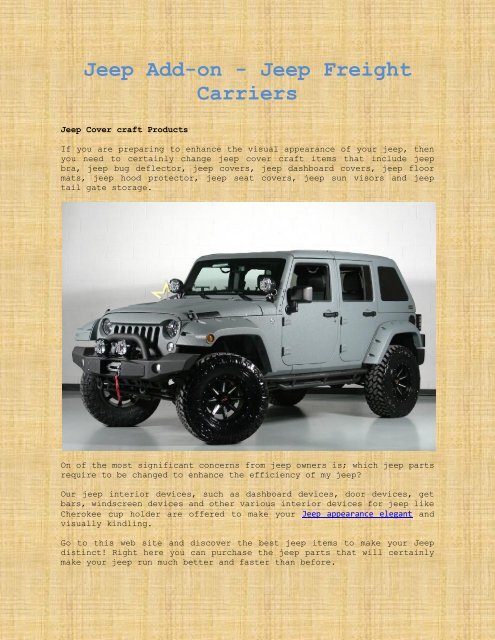 Jeep Add-on - Jeep Freight Carriers