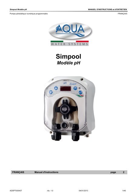 Simpool Modèle pH - Loisir-jardin