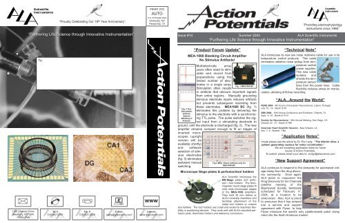 Action Potential Issue #14 - ALA Scientific Instruments