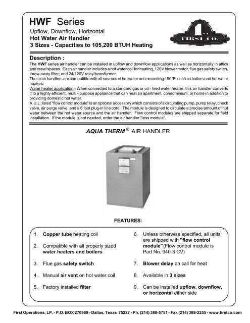 HWF Series - First Co.