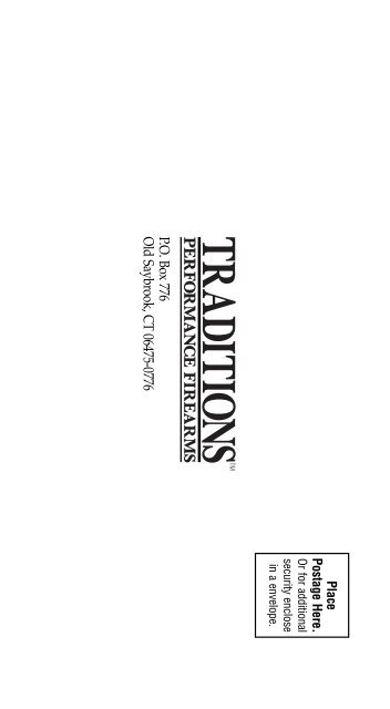 Traditions Evolution Thunderbolt Tracker Rifle