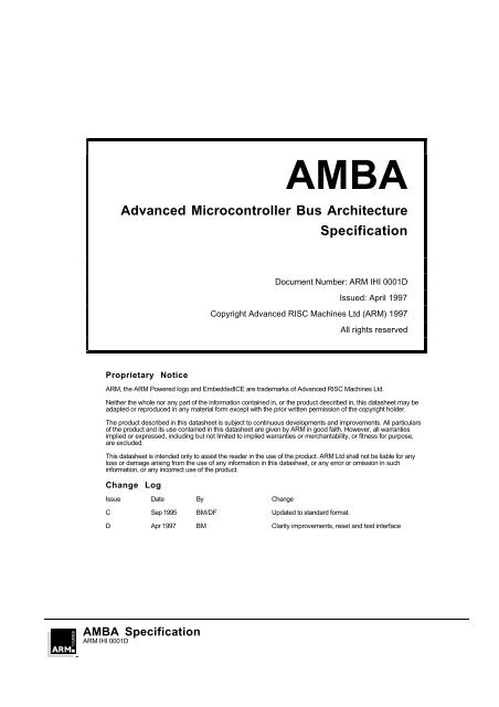 Advanced Microcontroller Bus Architecture Specification