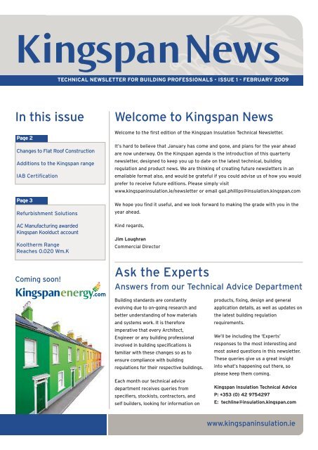 Kingspan News - Kingspan Insulation