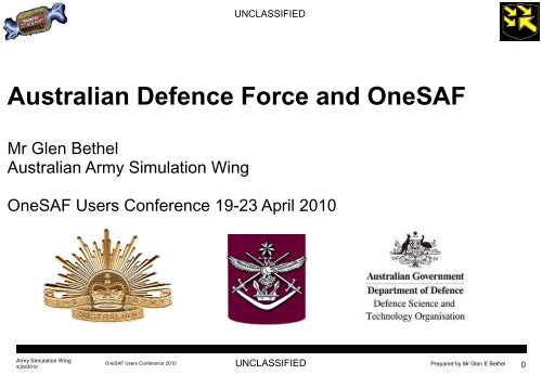 Australian Defence Force and OneSAF