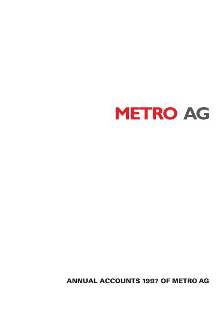 METRO AG Balance sheet as of December 31 ... - METRO Group