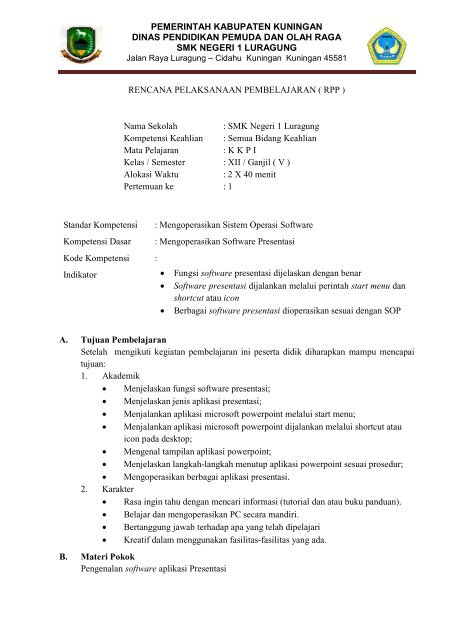 RENCANA PELAKSANAAN PEMBELAJARAN (RPP) - Guru Indonesia