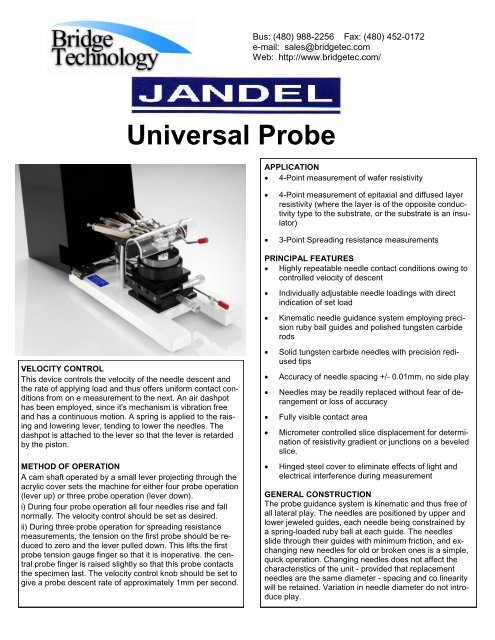 Universal Probe - Four Point Probes