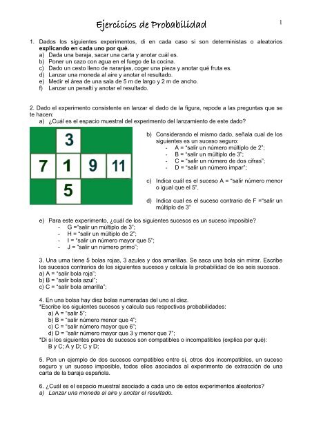 Ejercicios de Probabilidad Ejercicios de Probabilidad - educastur ...