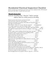 Residential Electrical Inspection Checklist