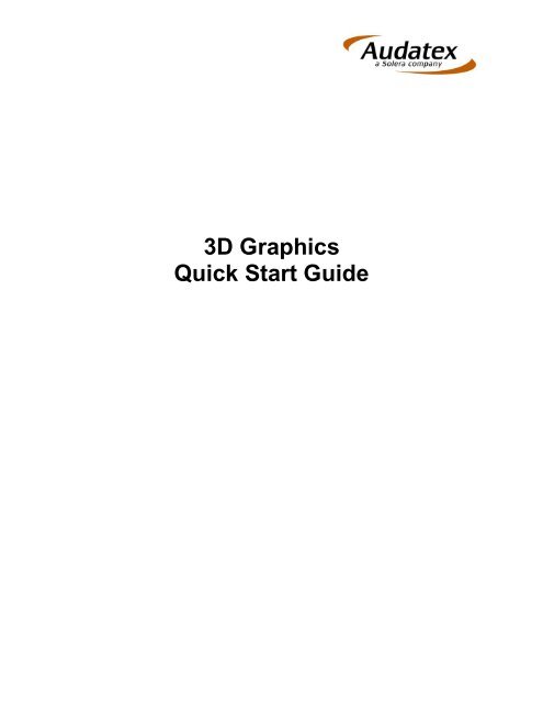 Click here for a 3D Graphics Quick Start Guide. - Audatex