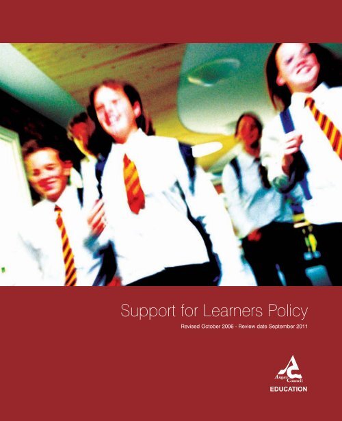Support for Learners Policy - Angus Council