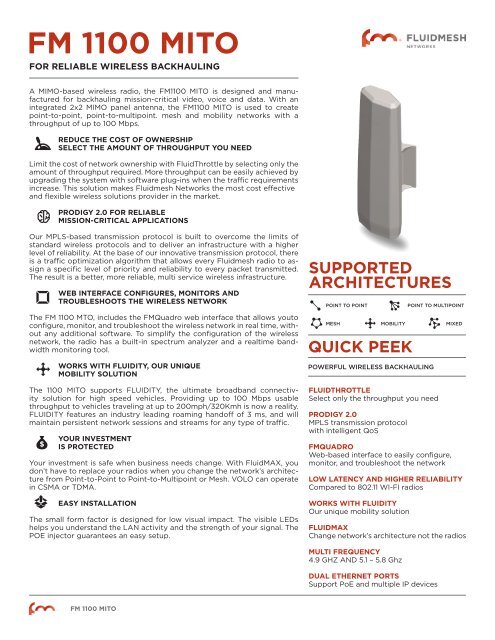FM 1100 MITO - Fluidmesh Networks